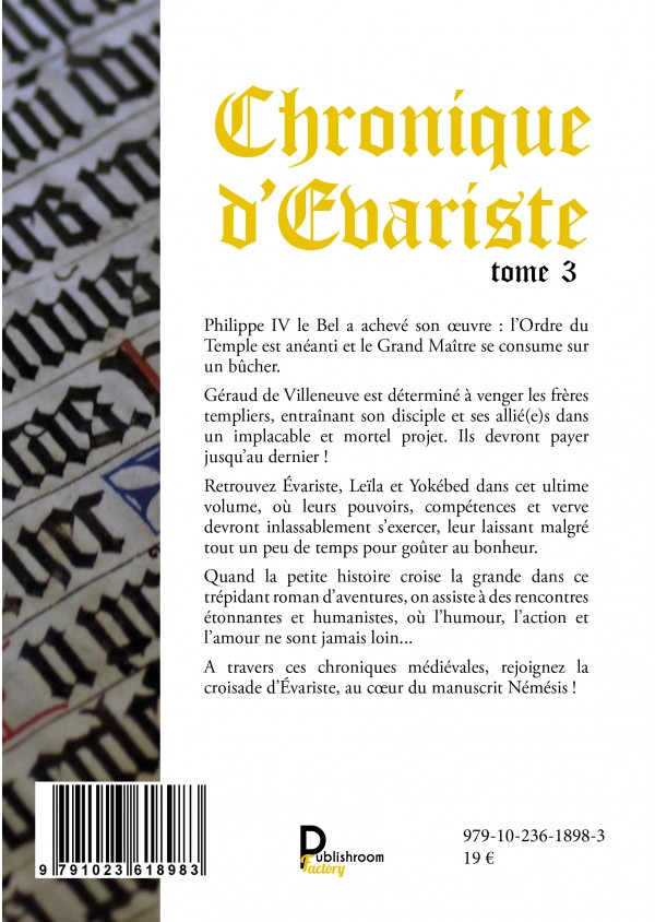 Chronique d'Evariste -Le Manuscrit Némésis de Seth Horvath