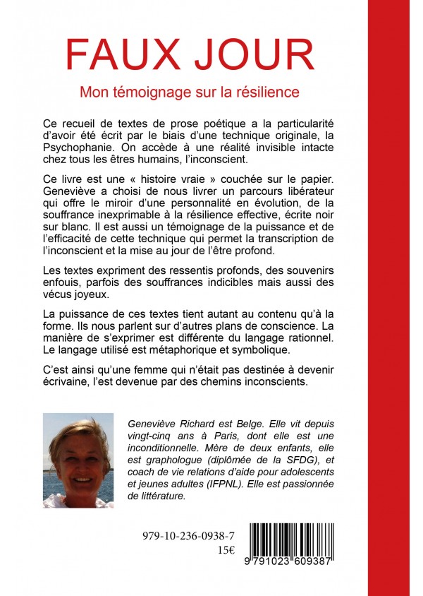 "Faux-jour : mon témoignage sur la résilience" de Geneviève Richard