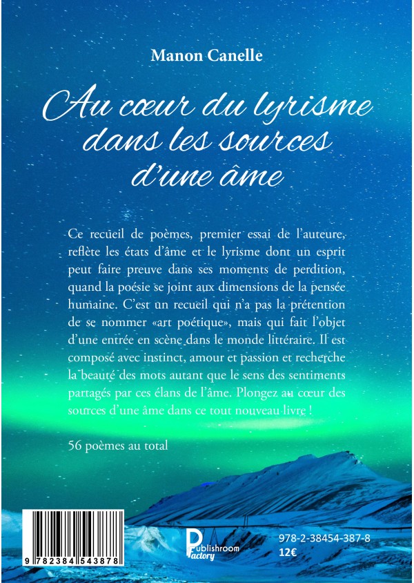 Au cœur du lyrisme dans les sources d'une âme de Manon Canelle