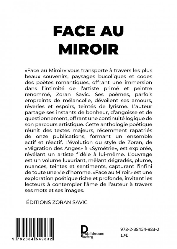 FACE AU MIROIR de Zoran Savic